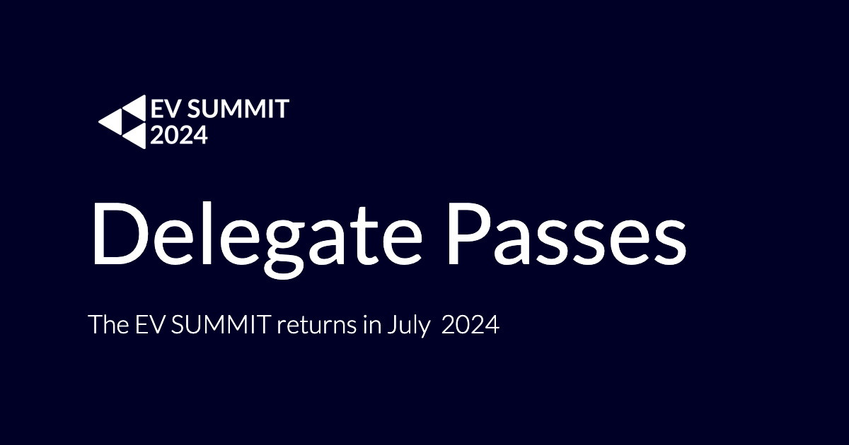 EV SUMMIT Delegate passes